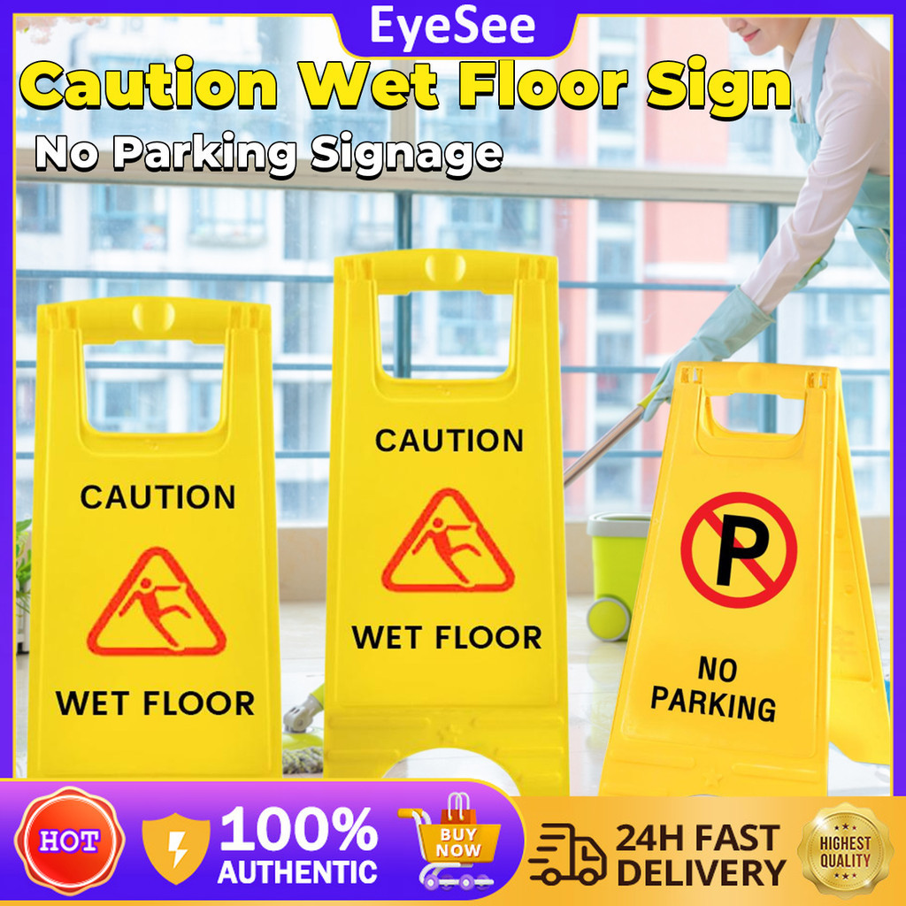 EyeSee Foldable No Parking Signage Caution Wet Floor Signage Eye ...