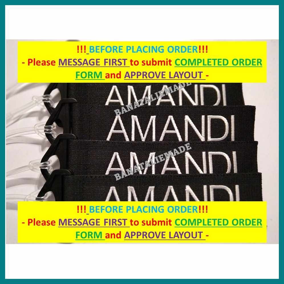 PERSONALIZED,U.EMBROIDERED@gL@BAG@IC@if@nz@jU@Au@EJ TAG- Plastic D ...