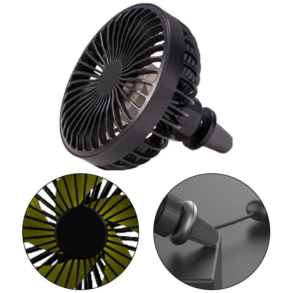 USB Car Cooling Fan 3 Speeds Air Circulation Mini Fan with Clip for SUV ...