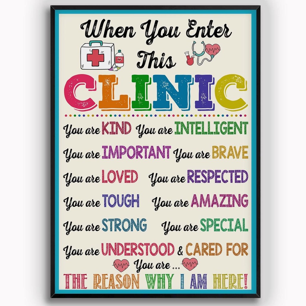 When You Enter This Clinic Poster Nurses Office Wall Art Pediatric ...