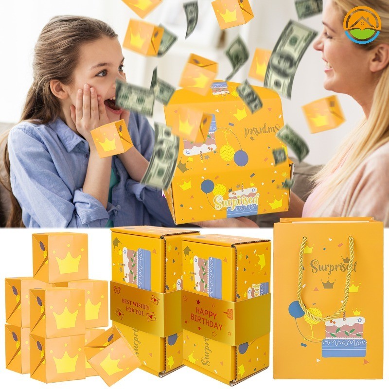 Birthday Surprise Gift Box Money Pop Up Explosion Happy Valentine Day ...