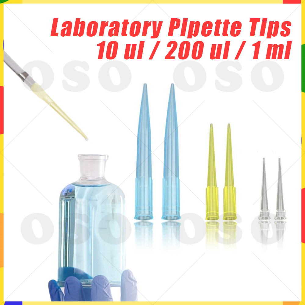500 or 1000 PCs /Bag Laboratory Pipette Tips 10ul / 200ul / 1ml Clear ...
