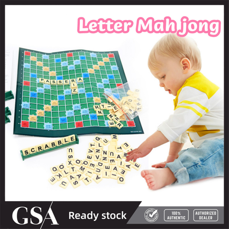 English Scrabble Mahjong Game family party Improved Word Spelling Board ...