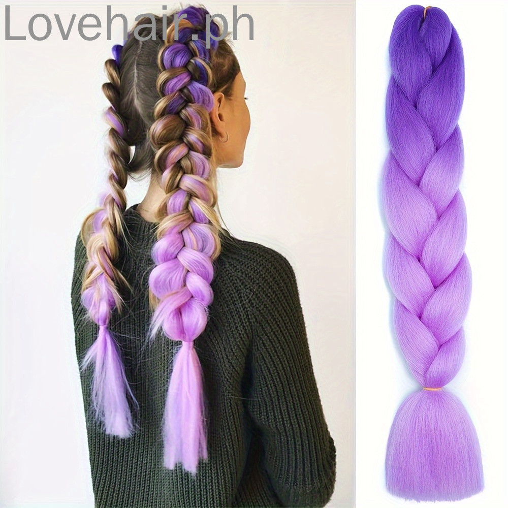 1 Pack 24 Inch Jumbo Braids Hair Extensions Ombre Color Synthetic Box ...