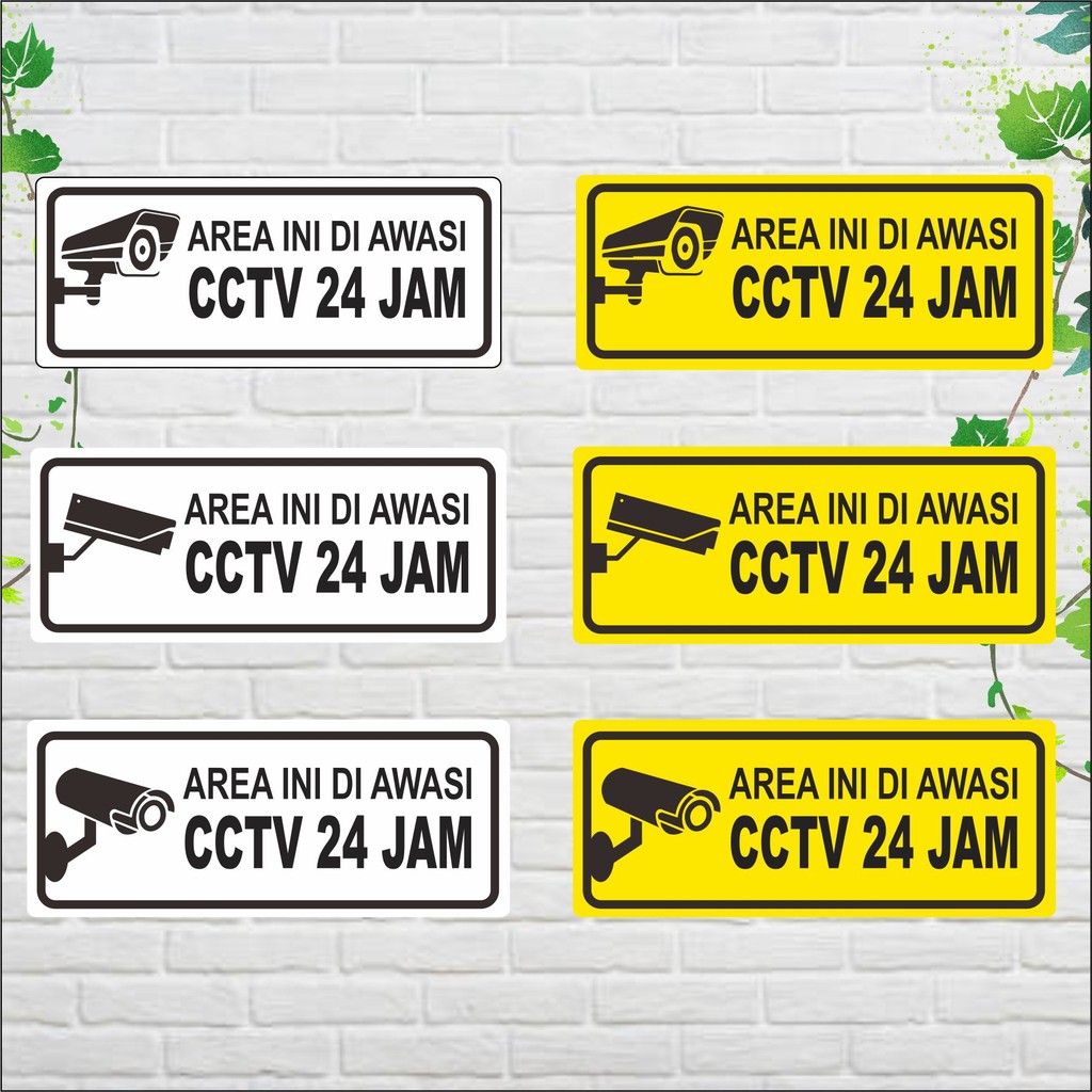 YS Acrylic CCTV Sign Board 24 Hours Acrylic CCTV Sign/ 24 Hours ...