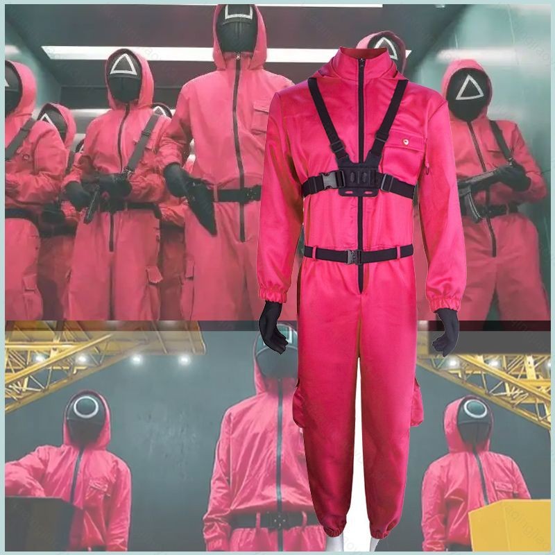 LJ Squid Game 2 cosplay cloth red jumpsuits sports green hoodie set ...