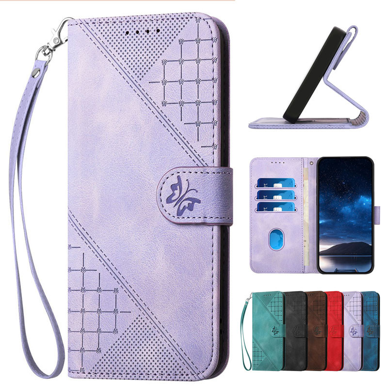 Magnetic Leather Flip Case for Samsung Galaxy J7 J6 J5 J4 J3 Prime Pro ...