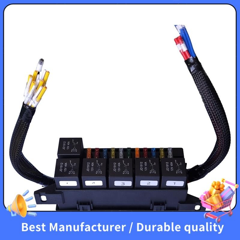 Fuse Relay Box Pre-Wired Fuse and Relay Box Relay Box with 6 Relays and ...