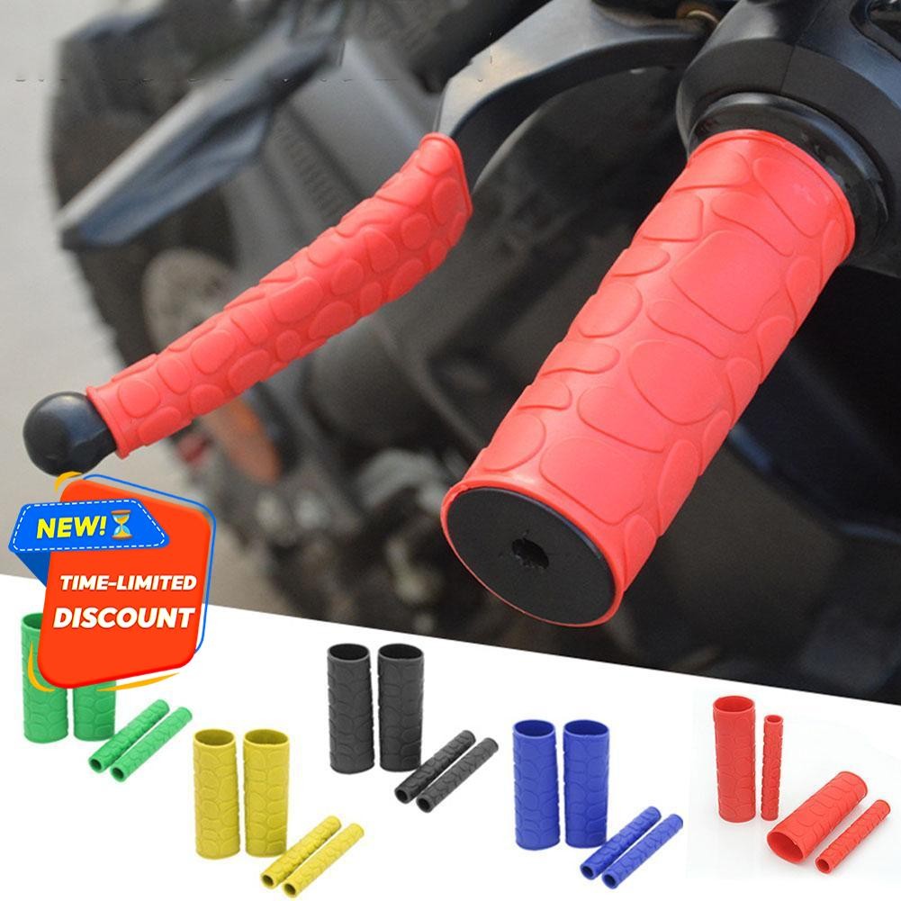 4pcs Non-slip Rubber Grip Glove Motorcycle Handle Cover Universal Heat ...