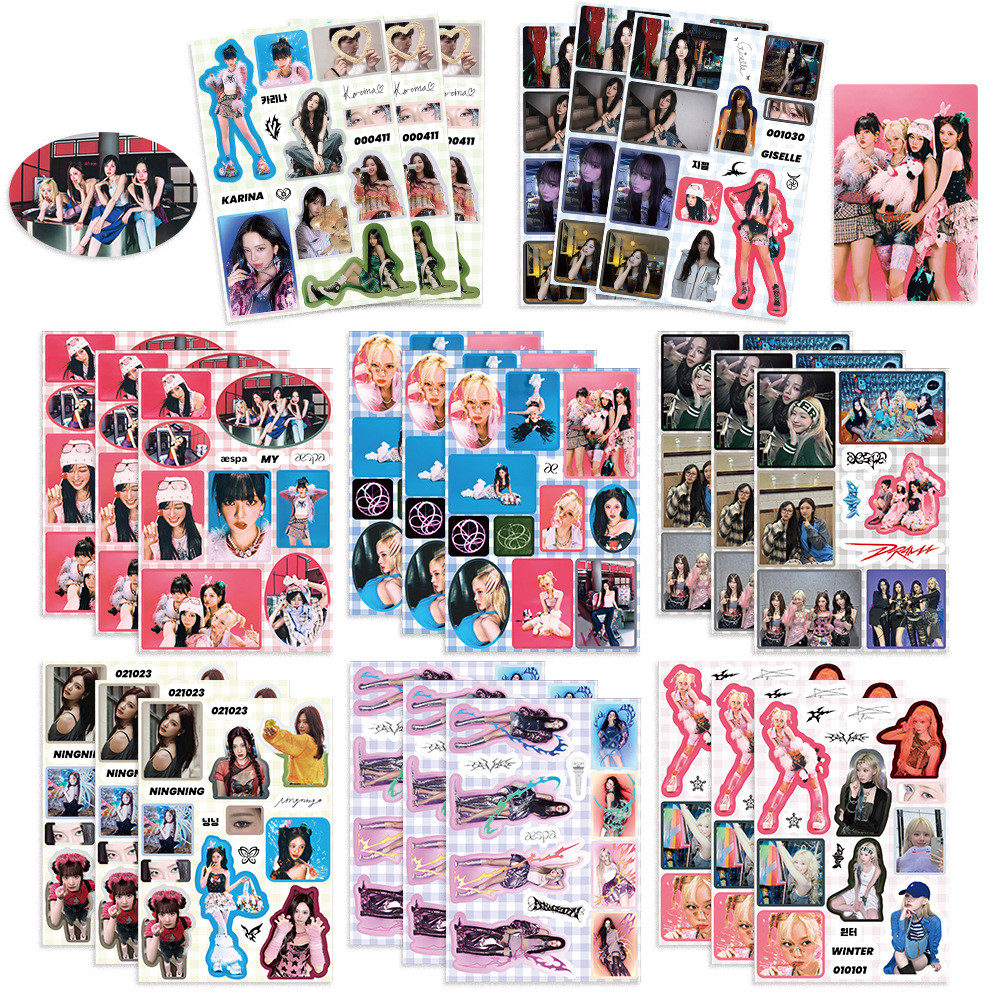 8-Sheet Retro K-pop Sticker Set - Collector’s Edition for Gear ...