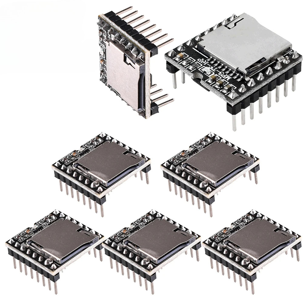 1-5PCS DFPlayer Mini MP3 Player Module V3.0 16P TF Card U Disk DF ...