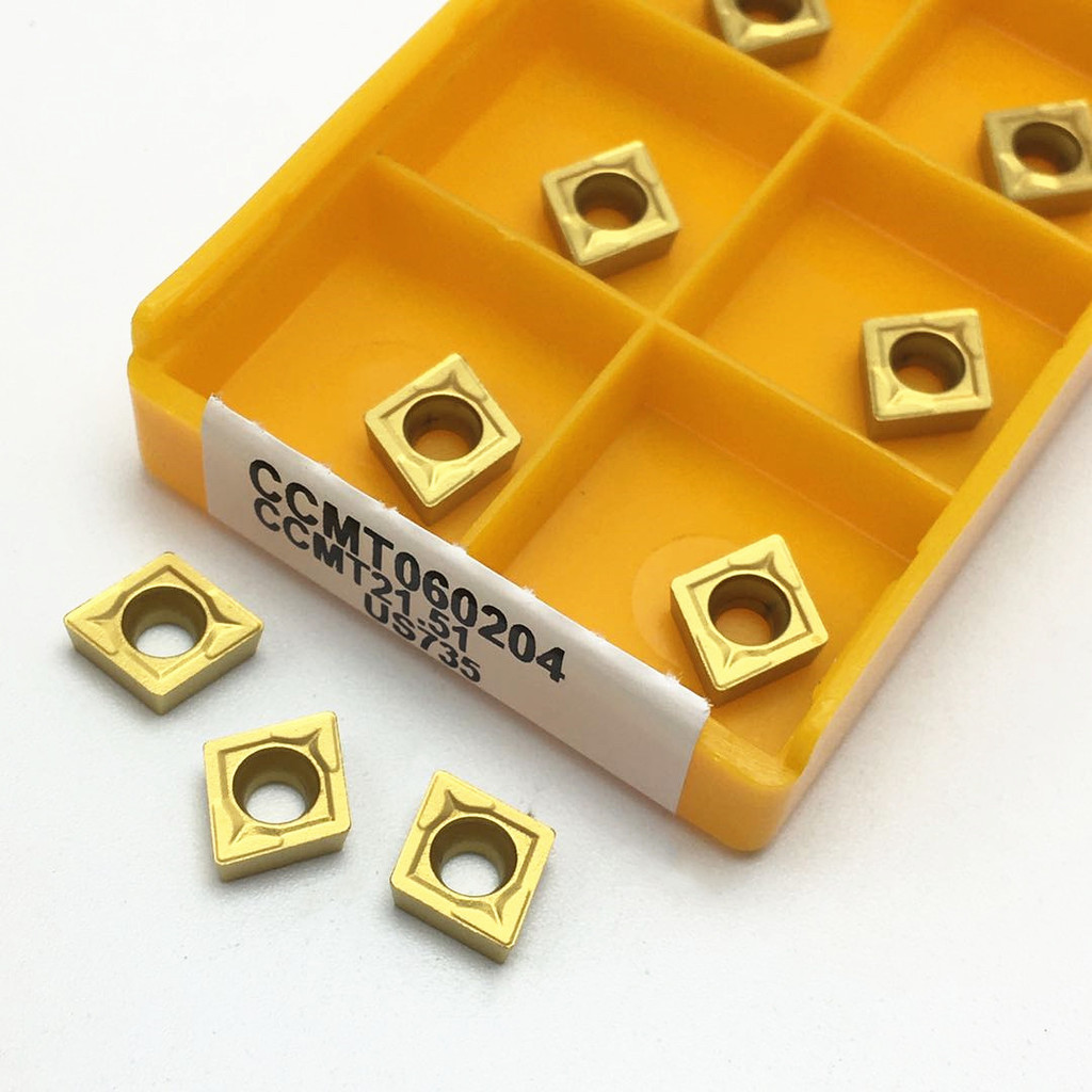 10pcs CCMT060204 VP15TF US735 UE6020 External Metal Lathe Tool Pin Milling Machine Tool CCMT ...