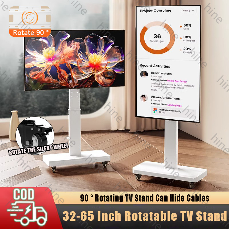 360° Rotation TV Stand 32-90 Inch Movable TV Rack Stand Universal TV ...