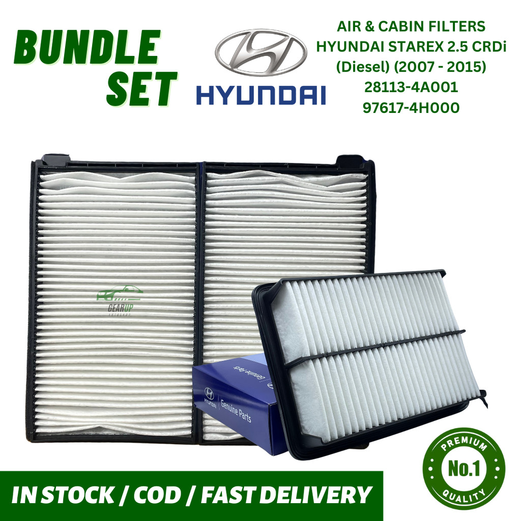 AIR & CABIN FILTERS for HYUNDAI GRAND STAREX (2007-2021) (28113-4H000 ...