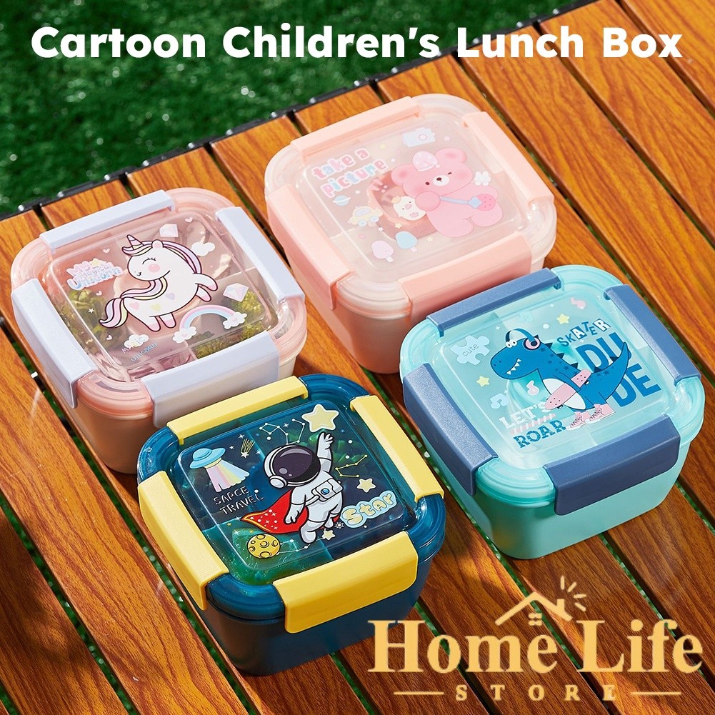 HL Kids Cartoon School Lunch Box Bento Lunch Box for Kids Anti-fall ...