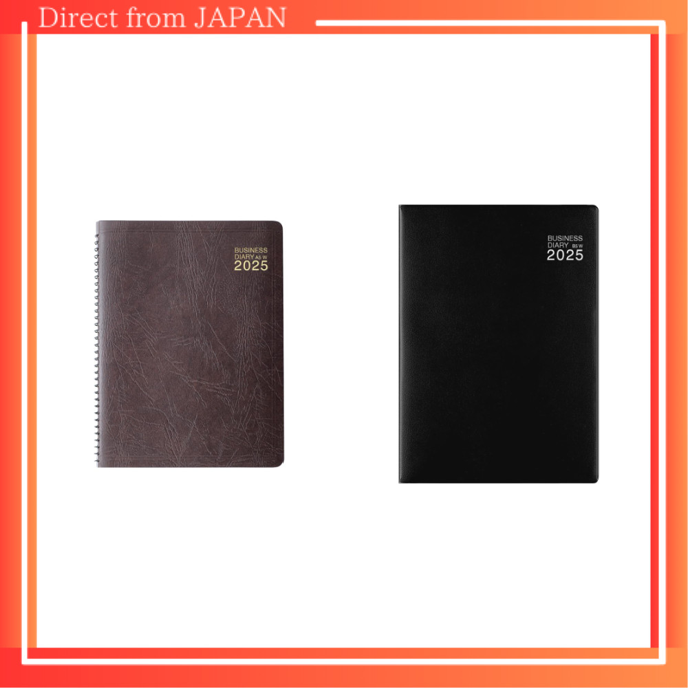 Midori Business Diary Notebook 2025 A5 Weekly Brown 26899006 (Starting from January 2025) ,Brown ...
