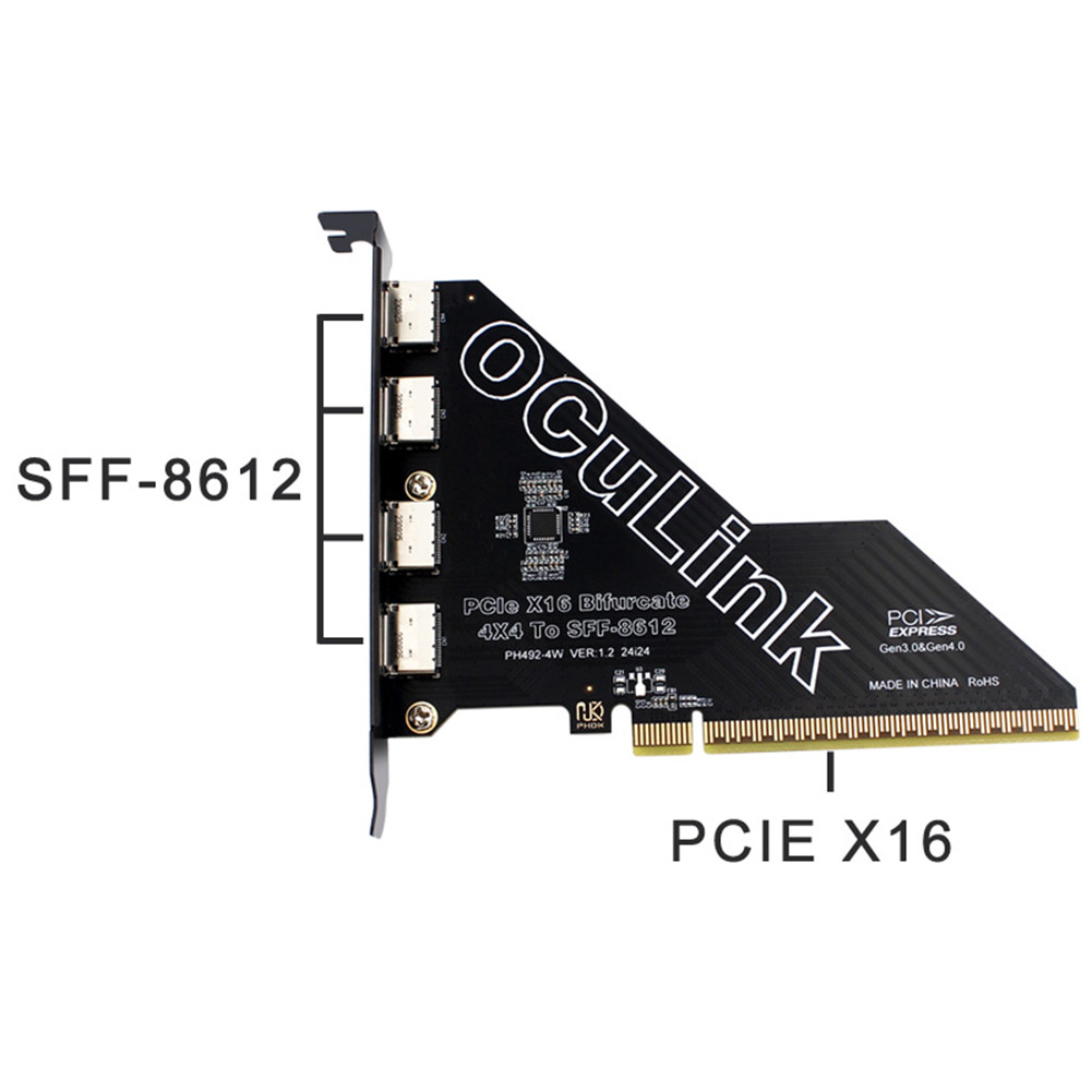 PCIe X16 To SFF 8611&8612 Adapter Card PCIE External Oculink SFF-8612 Adapter | Shopee Philippines