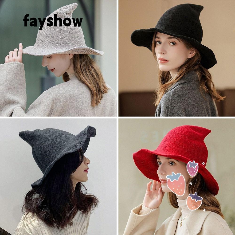 FAYSHOW2 Witch Hat, Portable Vintage Masquerade Cap, Fashion Halloween ...