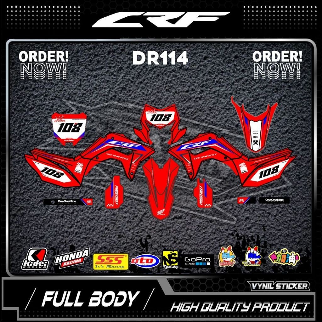 CRF FULL BODY DECAL STICKER | Shopee Philippines
