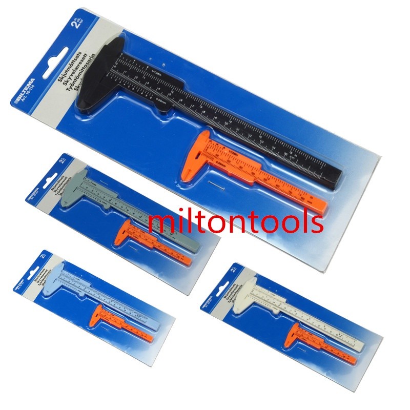 new 80mm 150mm 6inch Mini Plastic Sliding Vernier Caliper DIY Measure ...