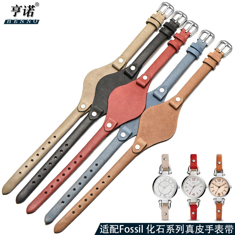 Genuine Leather Strap Female Fit Fossil FOSSIL ES3077 ES2830With Stand ...