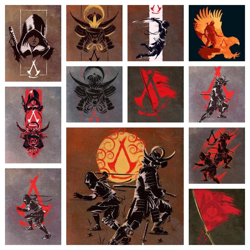 Assassin's Creed Shadows Poster AC Shadows Ink Wall Art AC Shadows ...