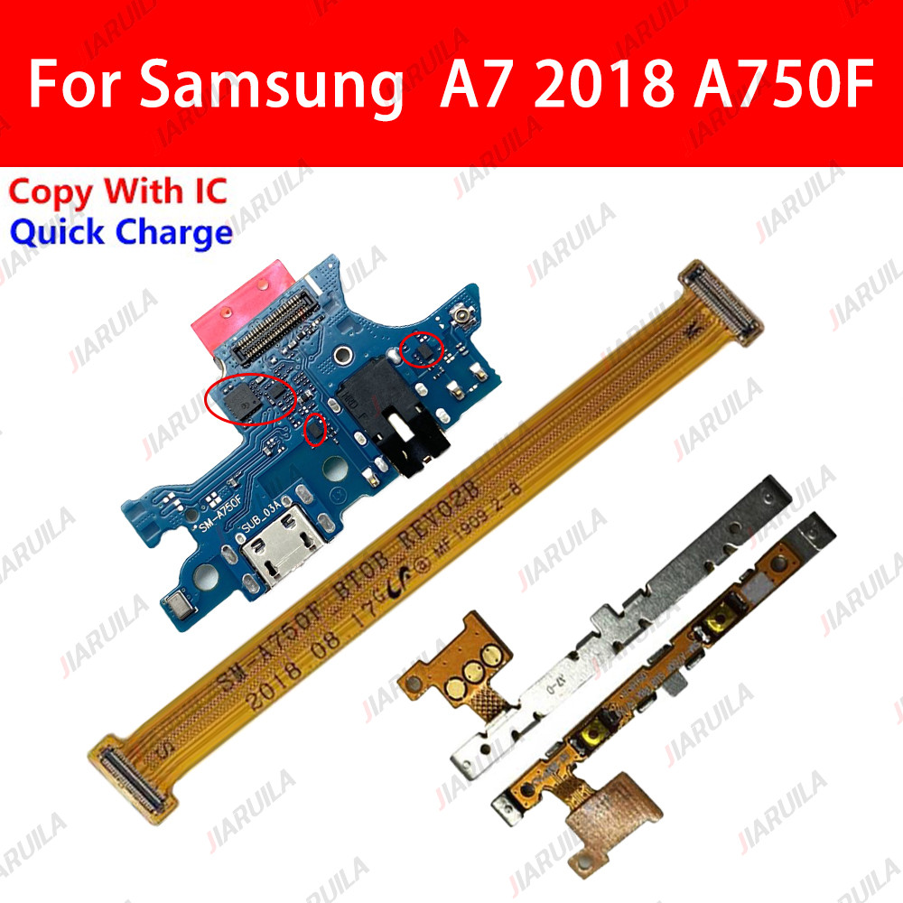 For Samsung A7 2018 A750F usb charging port board Main Board ...