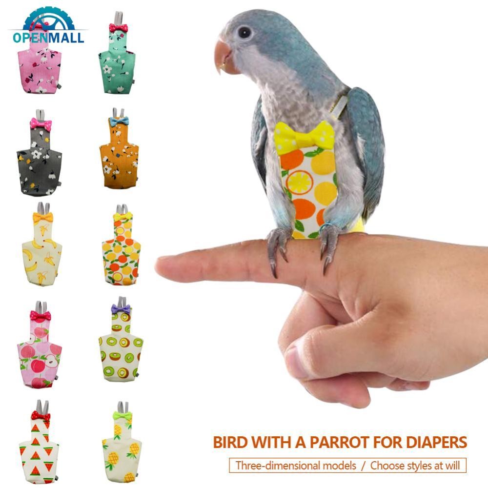 OPENMALL Parrot Diaper Flight Suit Bird Clothes For Parrot Parakeet ...