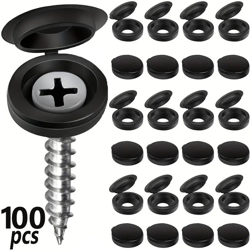 Hinged Plastic Screw Cap Cover Nuts Fold Snap Protective Cap Button ...