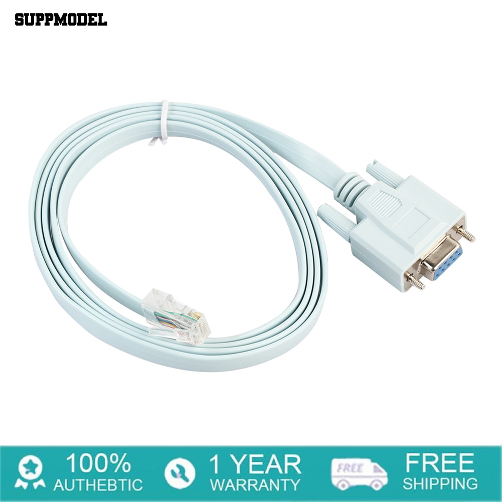 SP.B 5ft 9Pin DB9 Serial RS232 to RJ45 Cat5 Ethernet Console Rollover ...