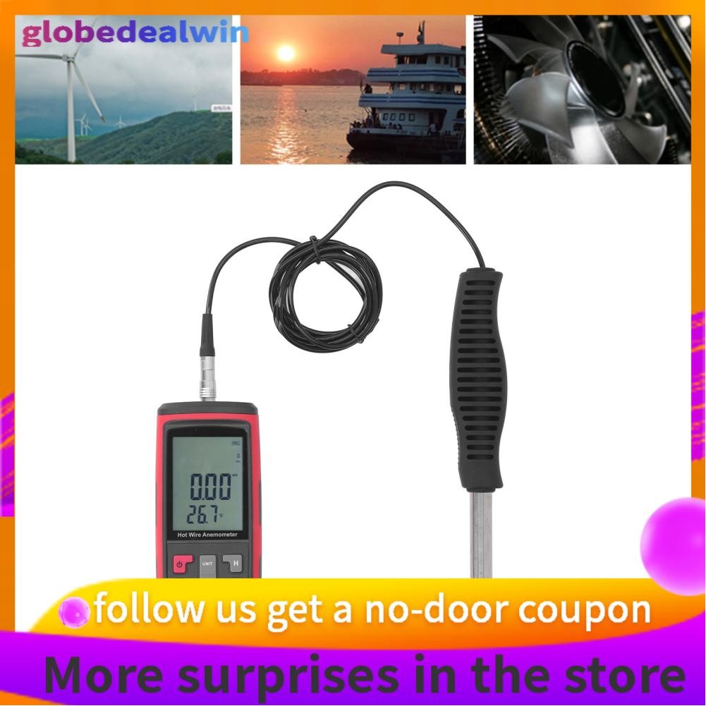 Globedealwin Wind Speed Meter Digital Display Anemometer for Offshore ...