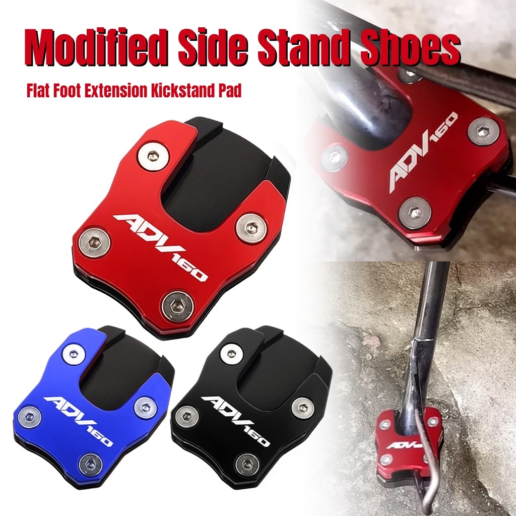 CNC Modified Side Stand Shoes Flat Foot Extension Kickstand Pad For ...