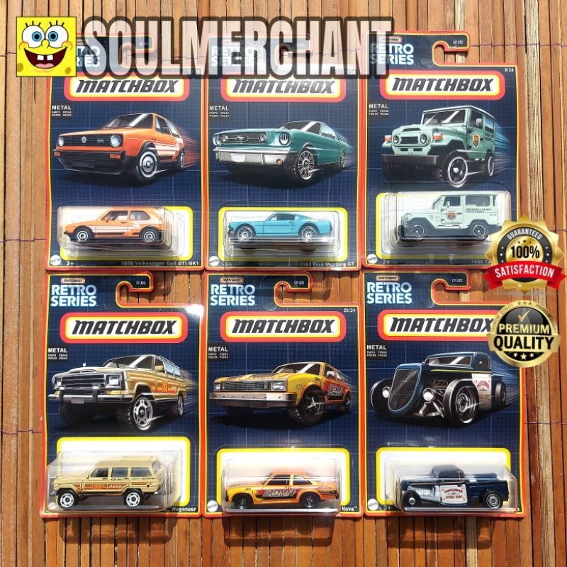 MATCHBOX RETRO SERIES 1979 CHEVY NOVA 1965 FORD MUSTANG GT 1935 FORD ...