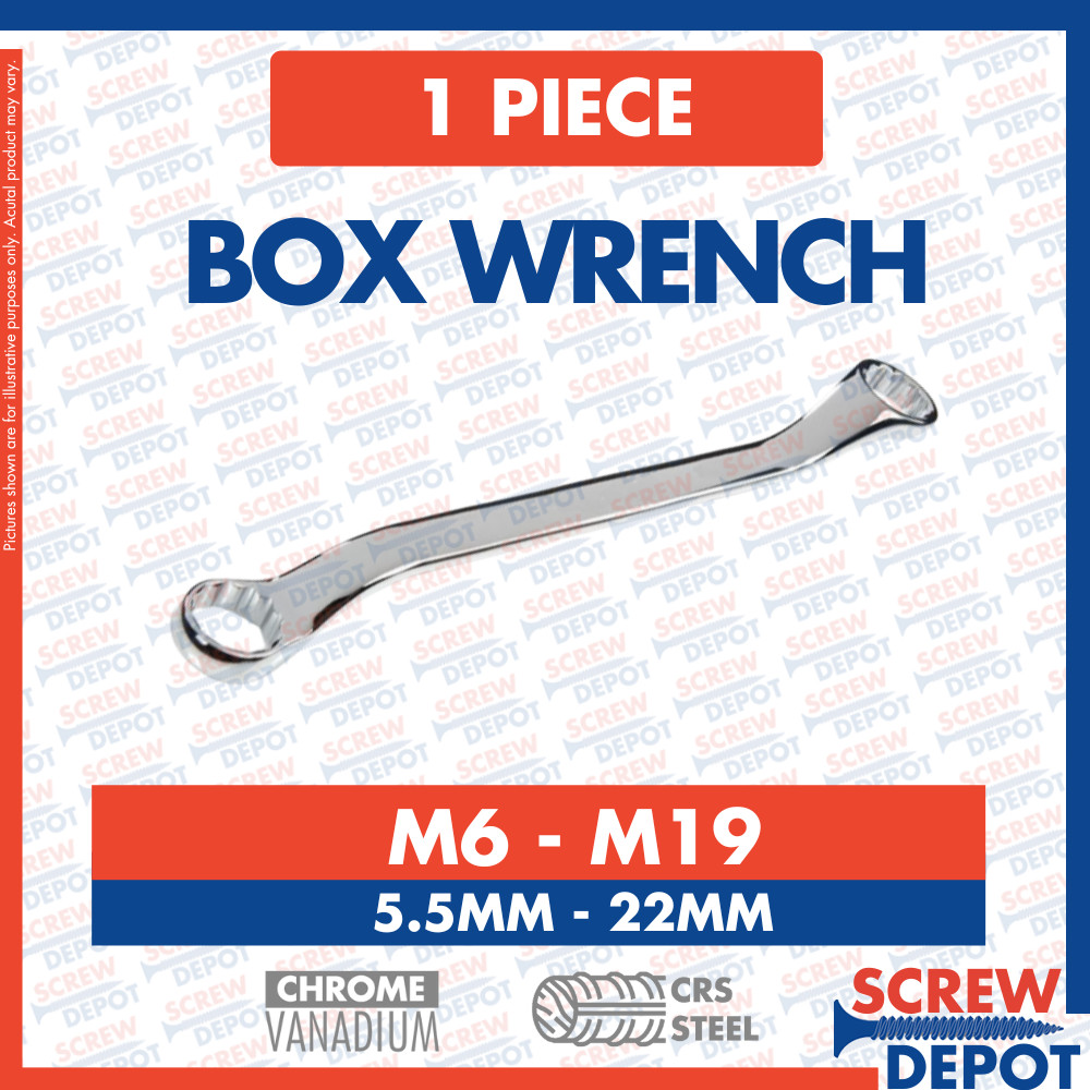 Box Wrench M6 - M19 Close Wrench Chrome Vanadium / Screw Depot | Shopee ...