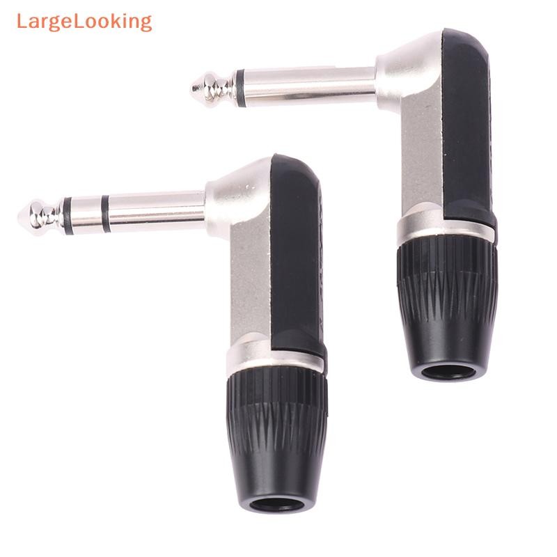 [LargeLooking] REAN jack 6.35mm TS TRS 90 ° L-shaped Right Angle Plug ...