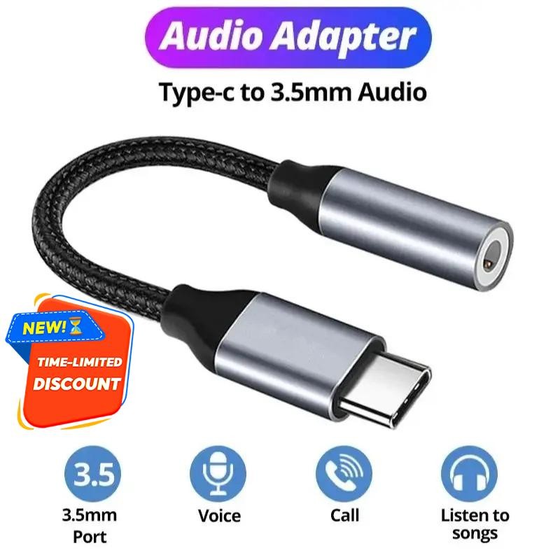 USB C to 3.5mm Digital Adapter Audio Conversion Cable Earphone ...
