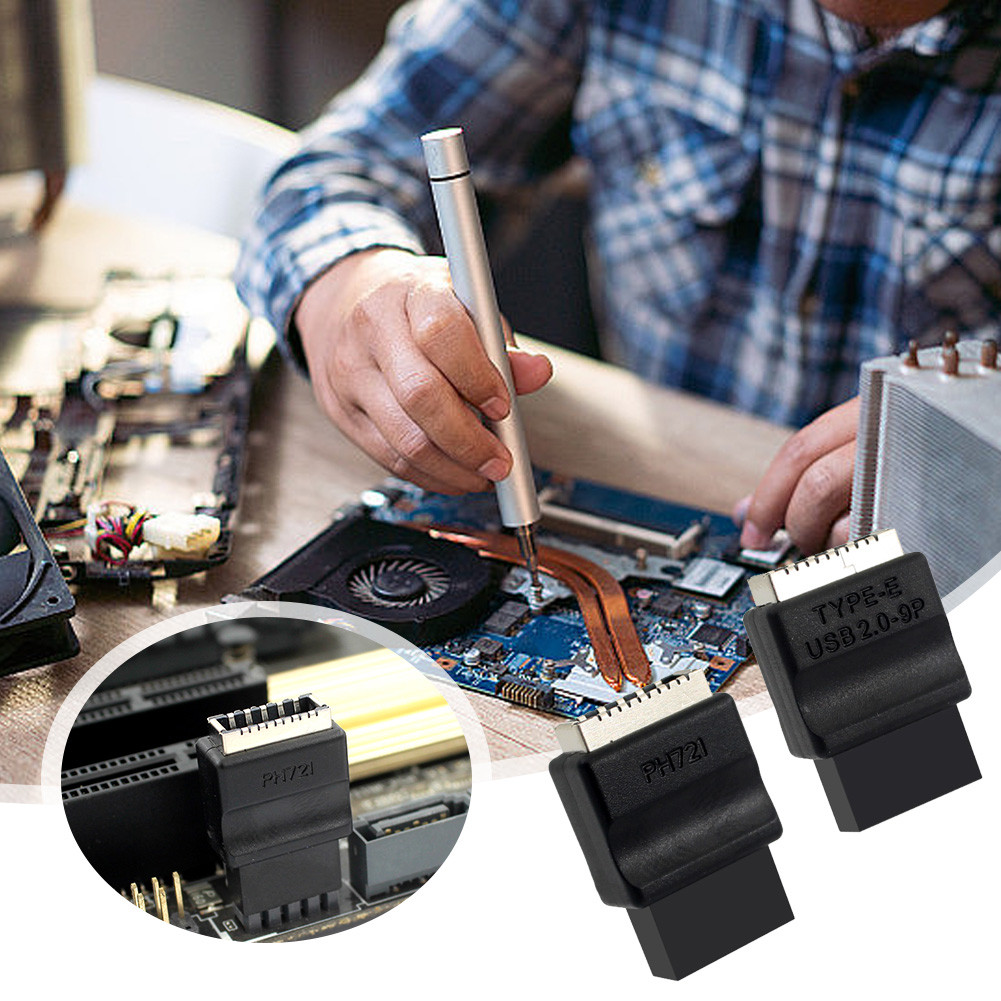 Motherboard USB 2.0 9-Pin To Type-E Front Panel Header Extension ...