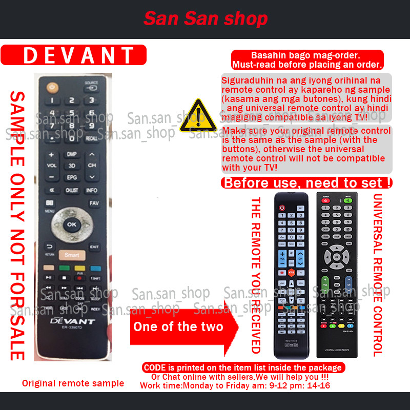 Universal Remote Control for devant smart tv remote,(universal) na ...