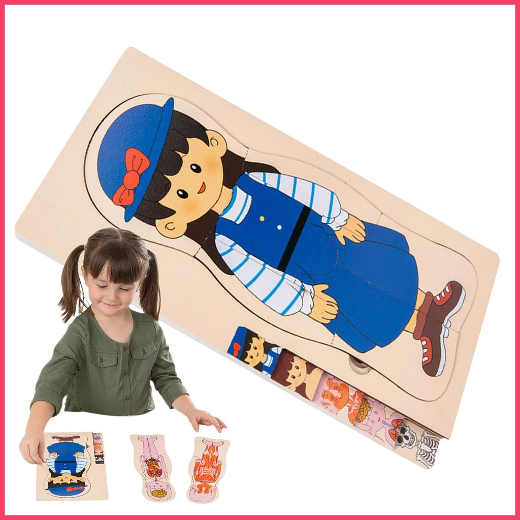 Body Parts Puzzle Body Parts For Kids Learning Creative Realistic ...