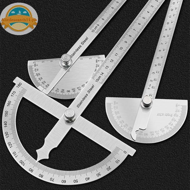 ASEARCH 180 Degree Protractor Metal Angle Finder Goniometer Angle Ruler ...
