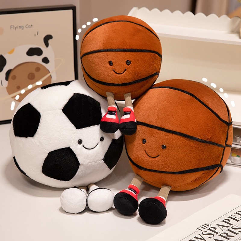 Amuseables Sports Football Basketball Plush Toy Cute Football ...