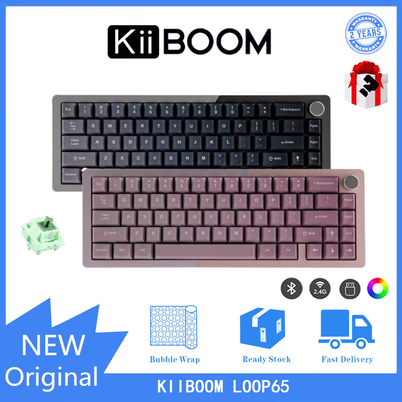 KiiBOOM LOOP65 three mode RGB mechanical keyboard | Shopee Philippines