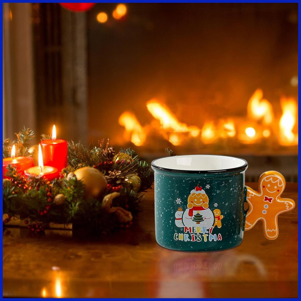 Gingerbread Man Mugs Ceramic 350ml Gingerbread Man Cup Creative Cute ...