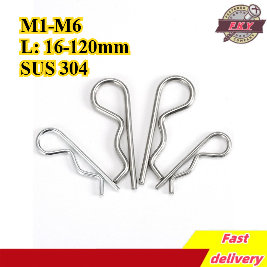 SS304 R Type Pin Spring Cotter Pin Wave B Type Cotter Pin Hair Clip ...