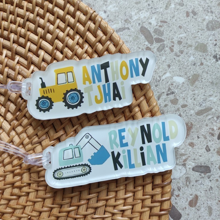 Custom Keychain Acrylic | Name Printing Bag Tag | Custom Name Gift ...