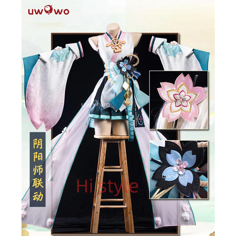 Uwowo V Singer X Onmyoji Collab Kimono Style Dress Cosplay Costume ...