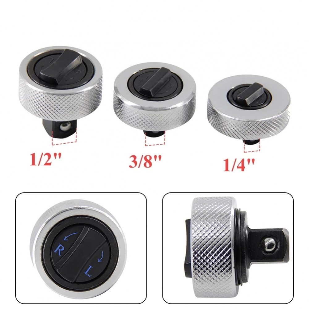 Heavy Duty Finger Reversible Ratchet Socket Wrench Set 1/4 3/8 1/2 ...