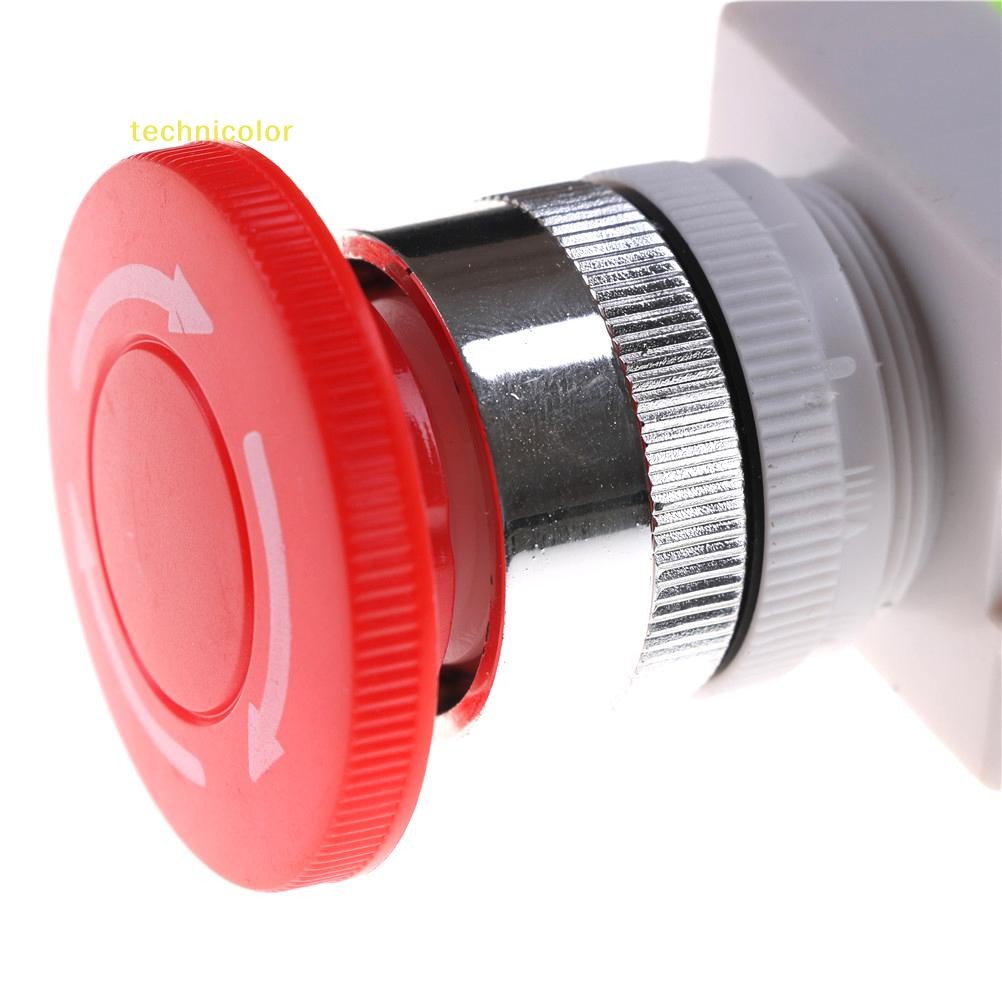 TCPH Red Mushroom Cap 1NO 1NC DPST Emergency Stop Push Button Switch AC 660V 10A TCC | Shopee ...