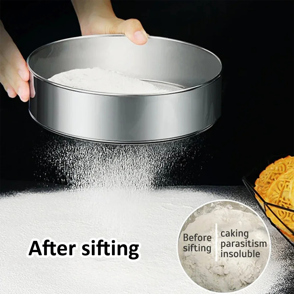 Ultrafine Mesh Flour Sifter Professional Sieve Stainless Steel Sugar ...