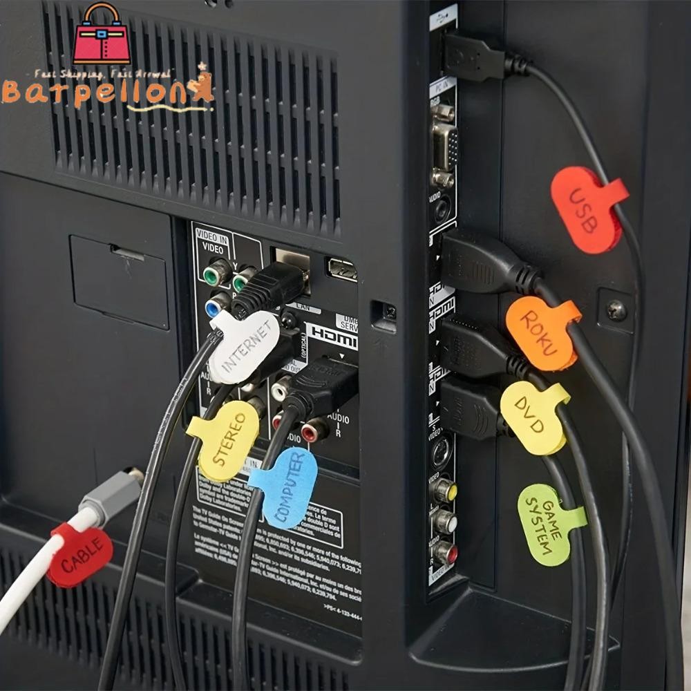 BARPELLON 10pcs Cable Labels, Tear Resistant Nylon Cable Ties, Marking ...